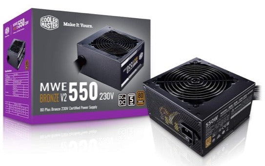 Cooler Master PSU MWE 550 Bronze V2 Power Supply - Non-Modular, 80 Plu ...
