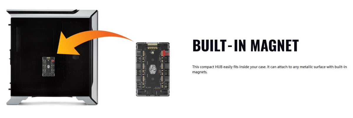 Cooler Master MASTERFAN ARGB/PWM Hub,6 Ports for Addressable RGB Light ...