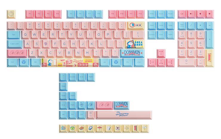 Akko Doraemon Macaron Cherry Keycap Set – Click.com.bn