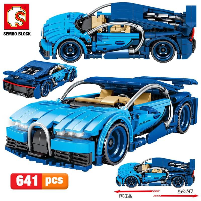 Sembo 701602 Techinque Mechanical Hurricane-Bugatti Sports Car 641pcs ...