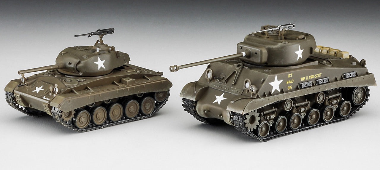 Hasegawa 1/72 M4A3E8 Sherman & M24 Chaffee US Army Main Battle Tank Co – Click.com.bn